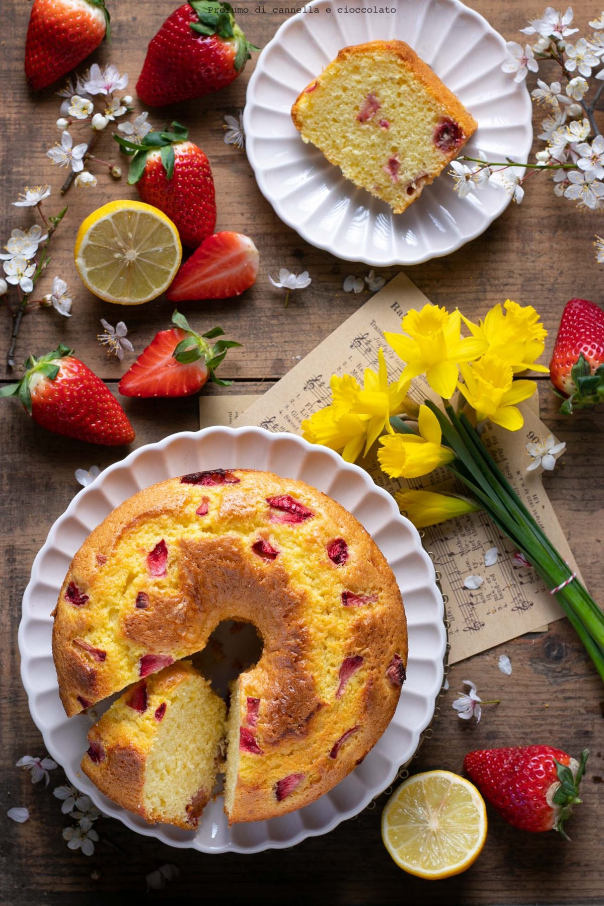 Chiffon cake fragola e limone | Profumo di Cannella e Cioccolato
