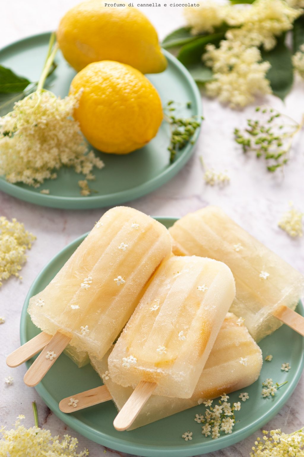 Ghiaccioli sambuco e limone | Profumo di Cannella e Cioccolato