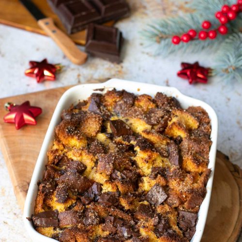 Pudding di panettone e pandoro al cioccolato | Profumo di Cannella e ...